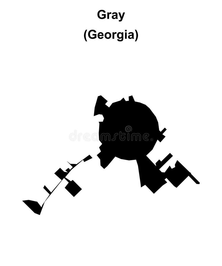 Gray outline map stock vector. Illustration of vector - 387022276