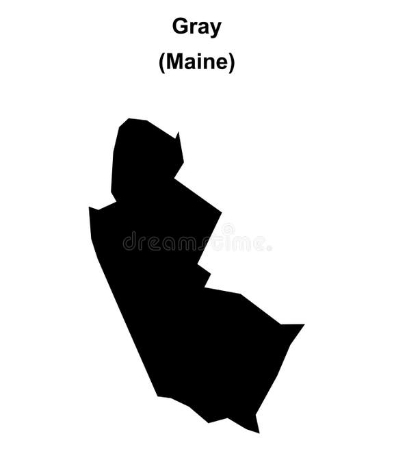 Gray outline map stock vector. Illustration of tourism - 387372076