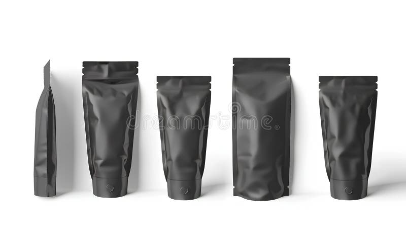 Gray Packaging Template for Your Design. in Different Angles on a White ...