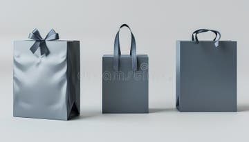 Gray Packaging Template for Your Design. in Different Angles on a White ...