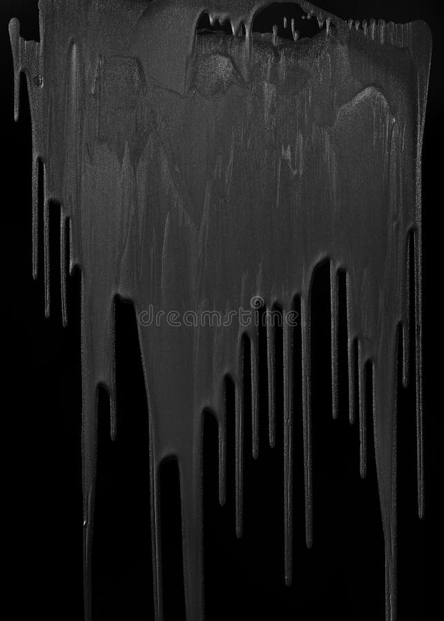 Gray Paint Dripping Isolated Stock Photo - Image of dimension, pour ...