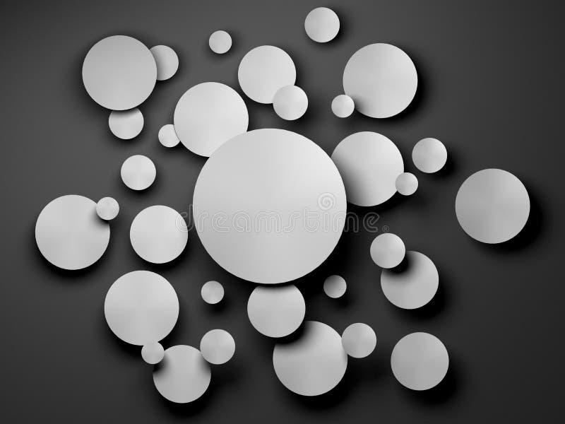 Gray Paper Circle Banner with Drop Shadows. Stock Illustration ...