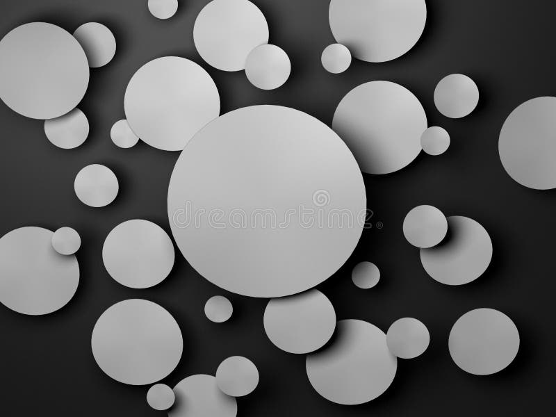Gray Paper Circle Banner with Drop Shadows. Stock Illustration ...