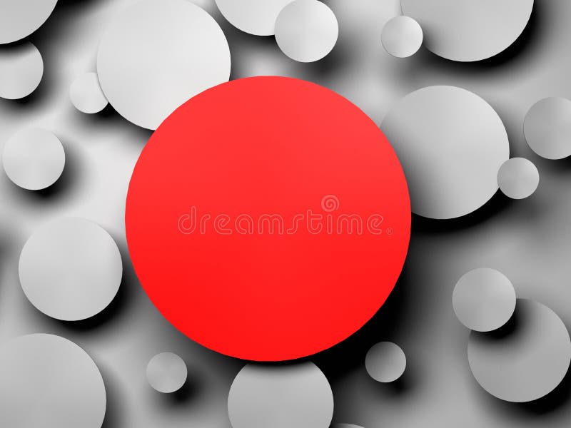 Gray Paper Circle Banner with Drop Shadows. Stock Illustration ...