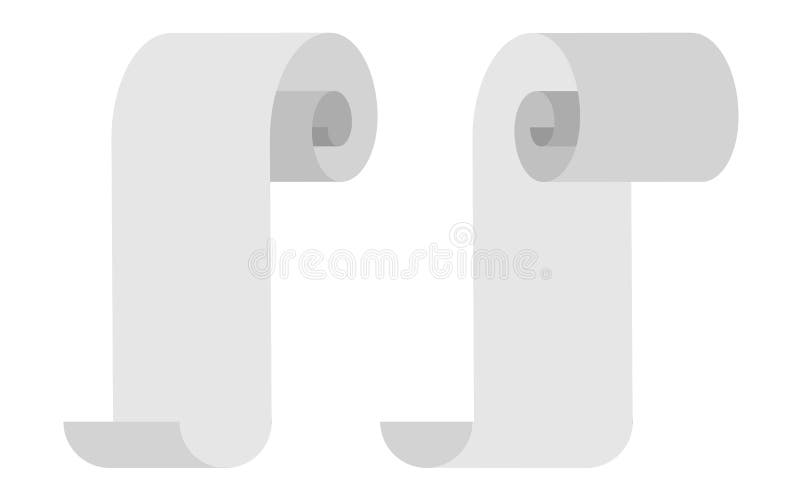 Gray paper scrolls stock illustration. Illustration of icon - 164617243