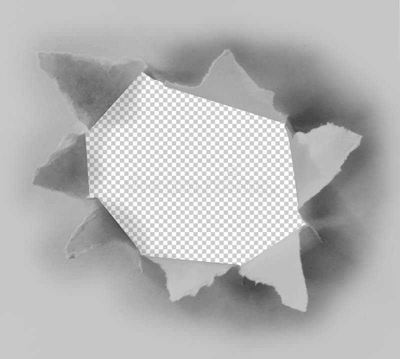 Paper with Torn Hole in the Middle Stock Photo - Image of background ...