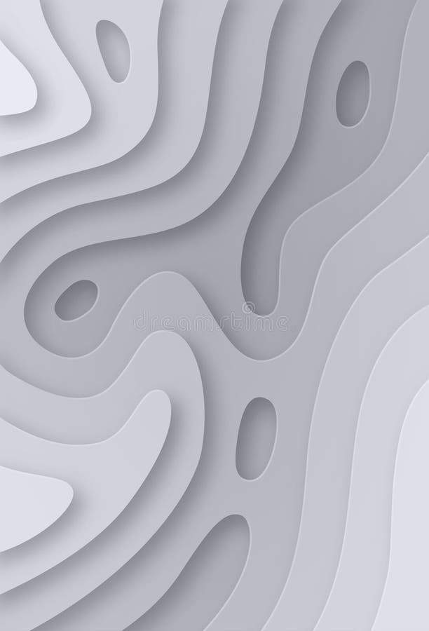 Gray Papercut Multi Layers, 3D Topographic Pattern Texture Stock ...
