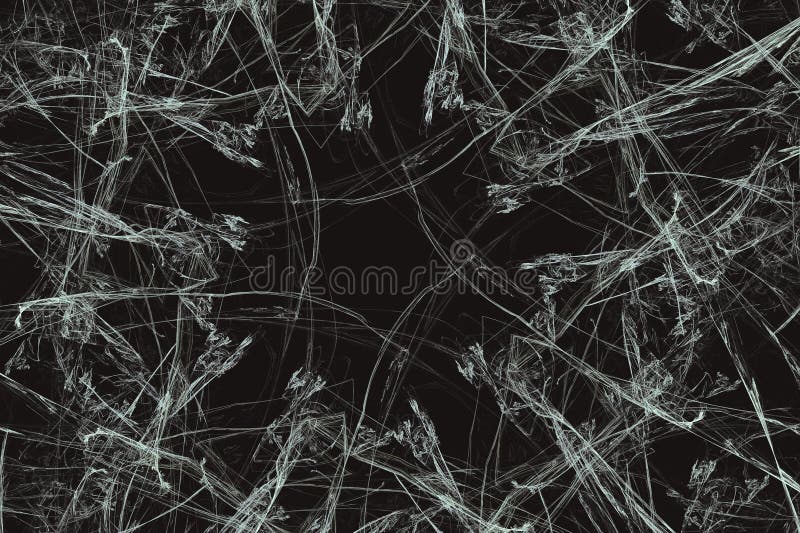 Gray Pattern of Crooked Threads on a Black Background. Stock Image ...