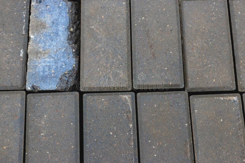 Gray Paving Slabs at a Construction Site. Material for Paving Roads and ...