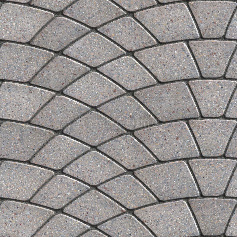 Gray Paving Slabs Laid As Semicircle. Stock Illustration - Illustration ...