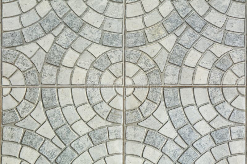 Gray Paving Slabs - Pattern of Circle. Stock Photo - Image of brick ...