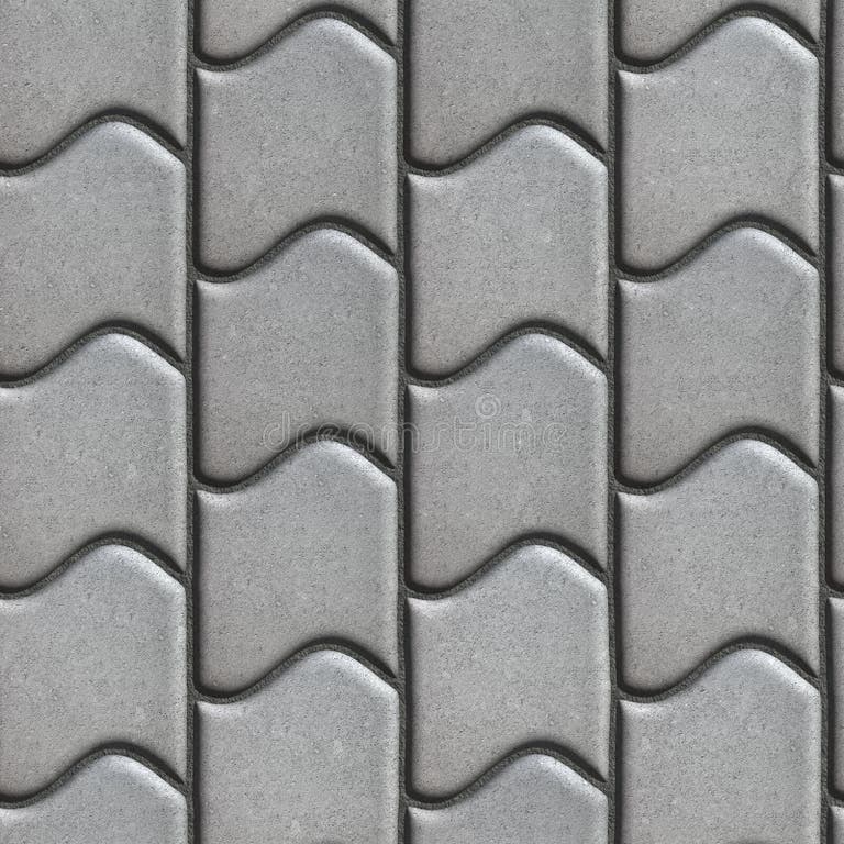 Gray Paving Slabs of the Wavy Form Stock Photo - Image of design ...