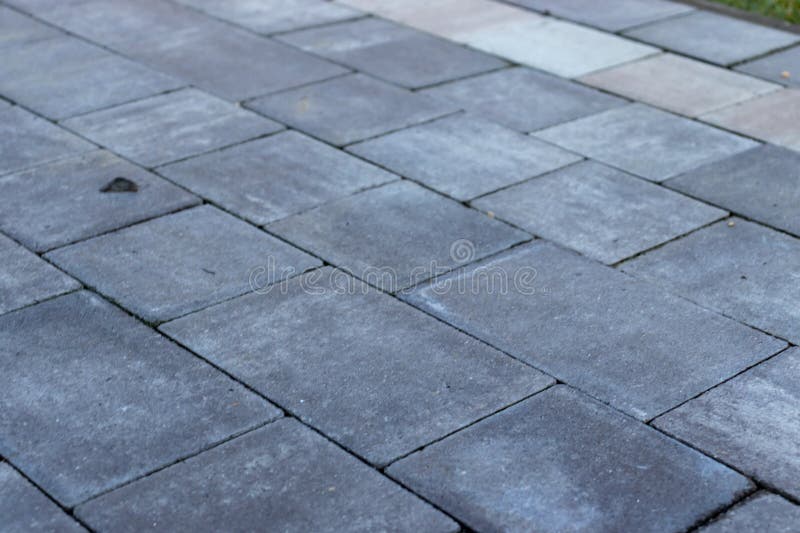 Gray Paving Stones Road. Paving Surface Road Stock Photo - Image of ...