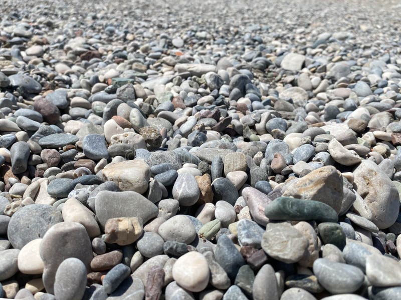 Gray pebbles or stones stock photo. Image of mineral - 24436668