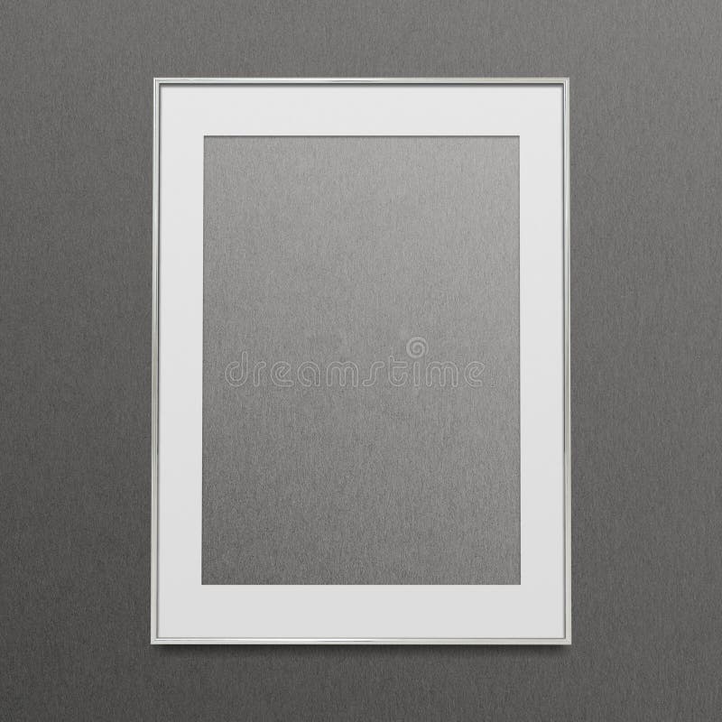 Gray Picture Frame Illustration Stock Photo - Image of decorate ...