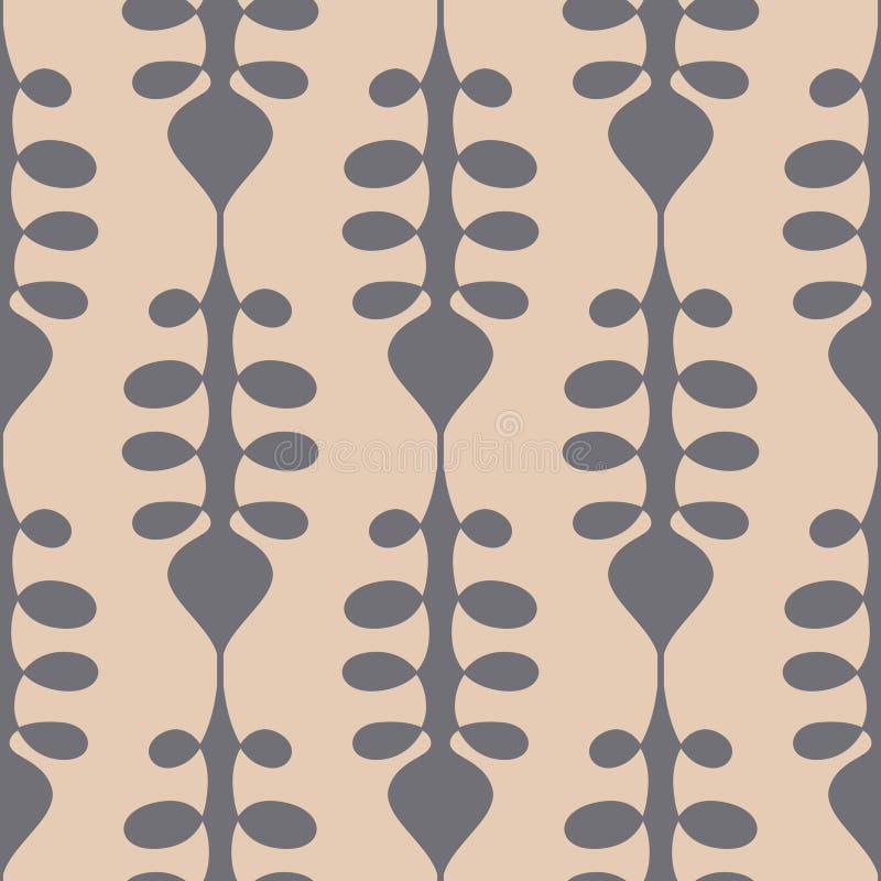 Gray Pink Pastel Abstract Plant Swirl Seamless Pattern Creative ...