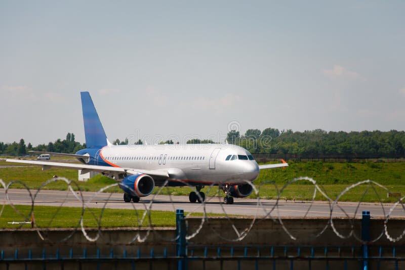 Gray plane stock photo. Image of outdoors, aviation, machine - 42335074