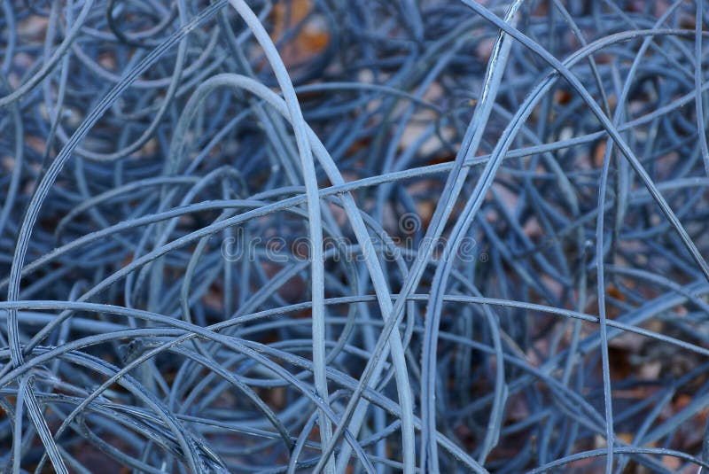 Gray Plastic Texture of an Old Thin Cable in a Skein Stock Image ...