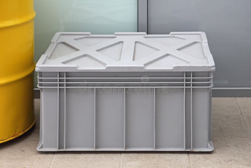 Plastic shipping crates stock photo. Image of cargo, crate - 38342446