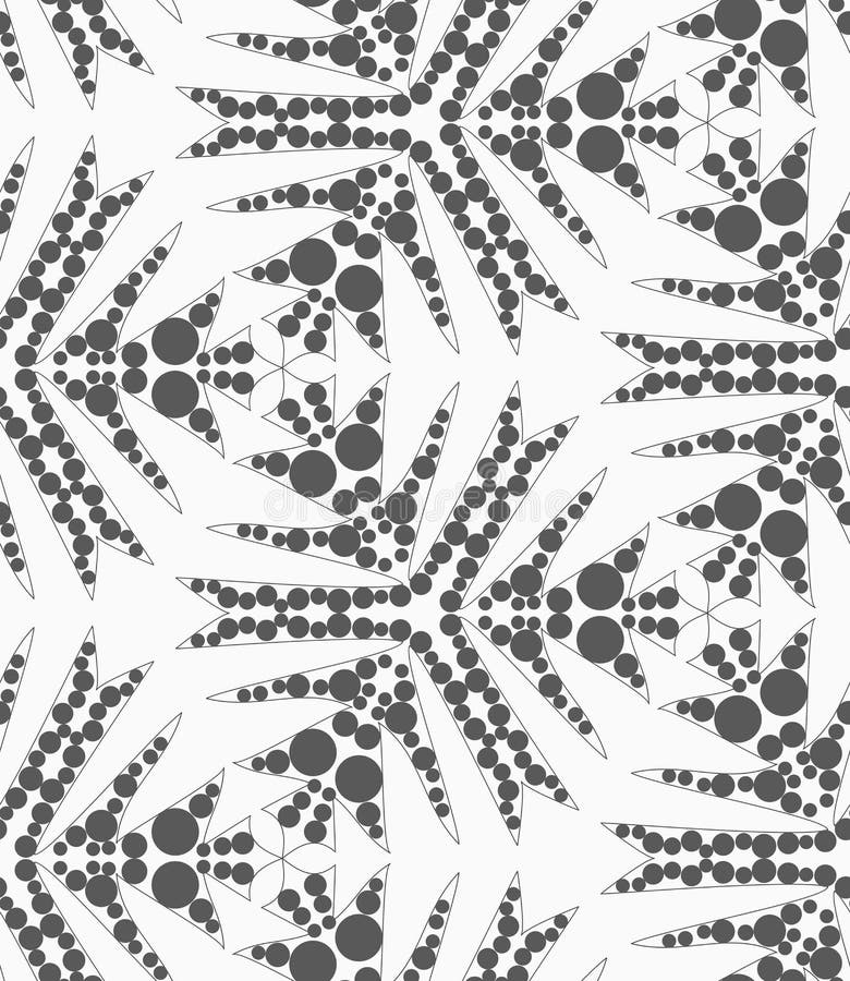 Gray Pointy Complex Shapes Textured with Dots Stock Vector ...