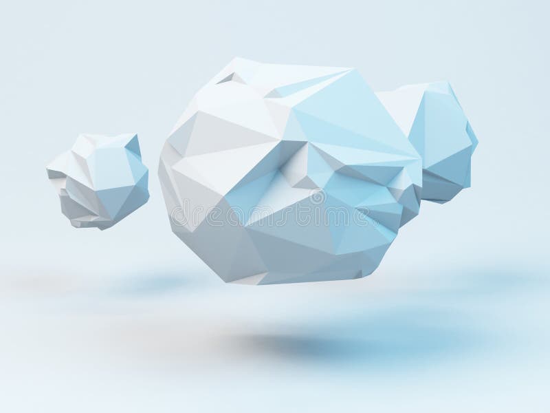 Gray Polygonal Spheres. Abstract Geometrical Modern Background. 3D ...