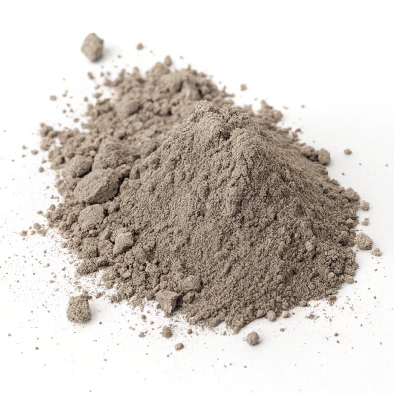 Gray Powder Isolated on White Background Stock Illustration ...