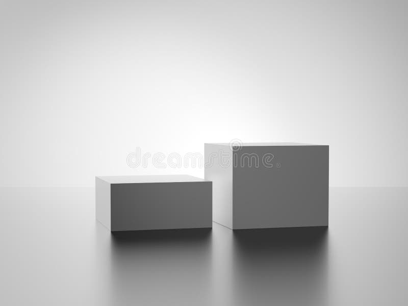 Gray Product Display. Pedestal Showcase. Metallic Stock Illustration ...