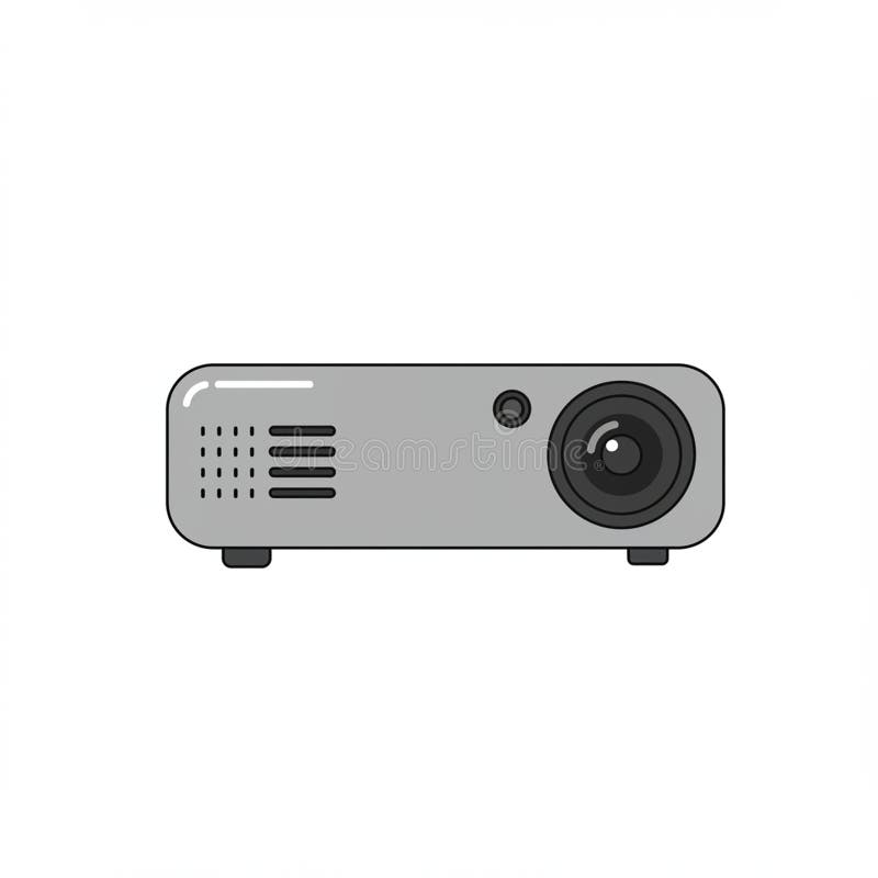 Gray Projector with a Rectangular Shape and Smooth Surface. Features ...