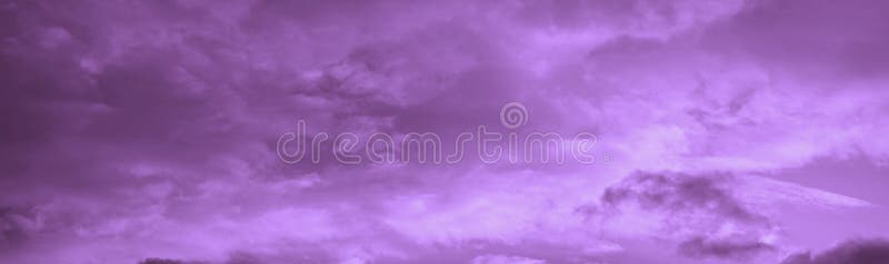 Gray Purple Pink Sunset. Evening Sky with Clouds Background with Copy ...