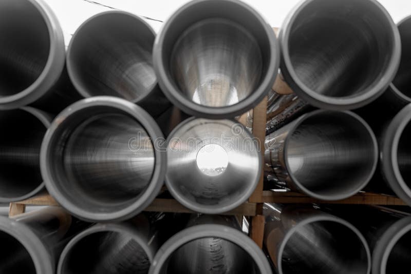 Gray PVC Tubes Plastic Pipes Stock Illustration - Illustration of lines ...