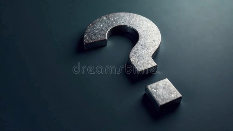Gray Question Mark on Dark Background Stock Photo - Image of background ...