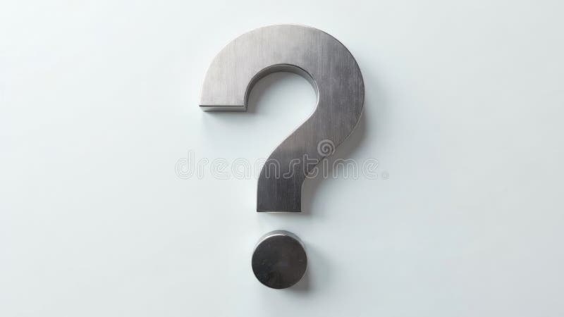 Gray Question Mark on White Background Stock Image - Image of diagnosis ...