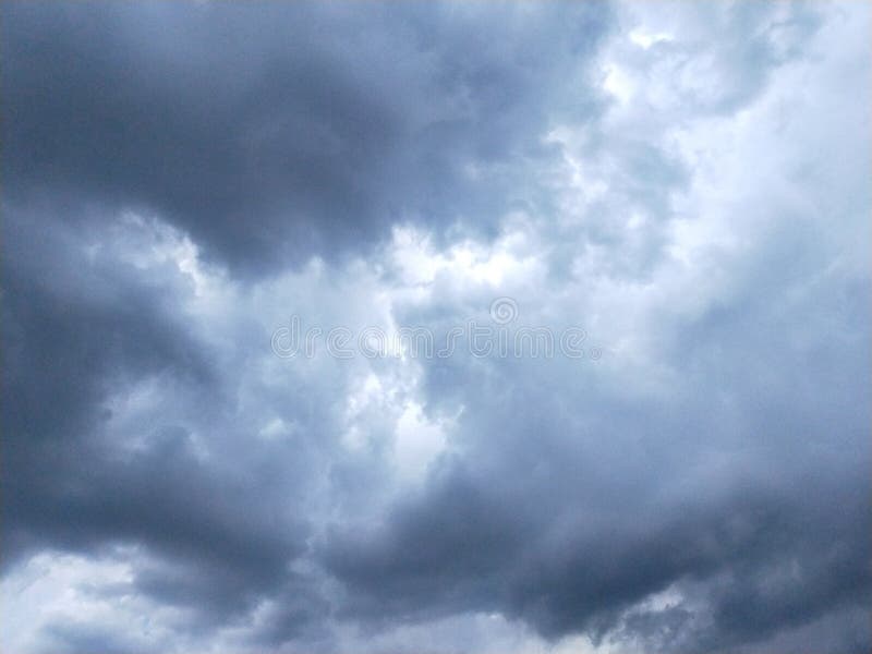 Gray Rain Clouds Cluttered in the Sky Stock Photo - Image of outdoor ...