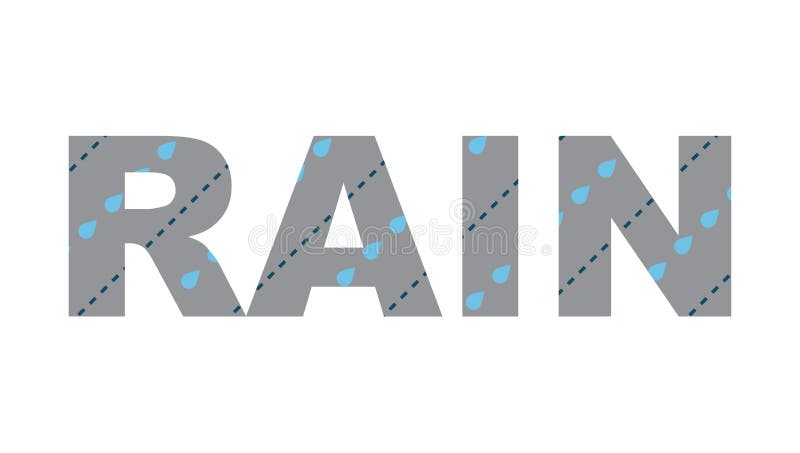 Rain Text Art Illustration stock illustration. Illustration of text ...