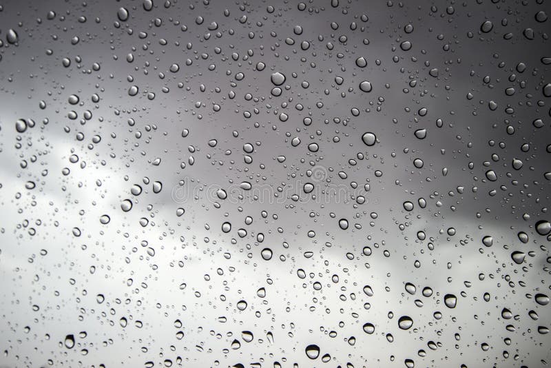 Gray Rainy Clouds Cover Sky Over Houses And Woods Stock Image - Image of natural, overcast ...