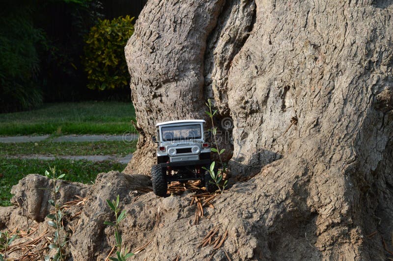 Gray Rc Pickup Truck Outdoors Stock Image - Image of remote, controlled ...