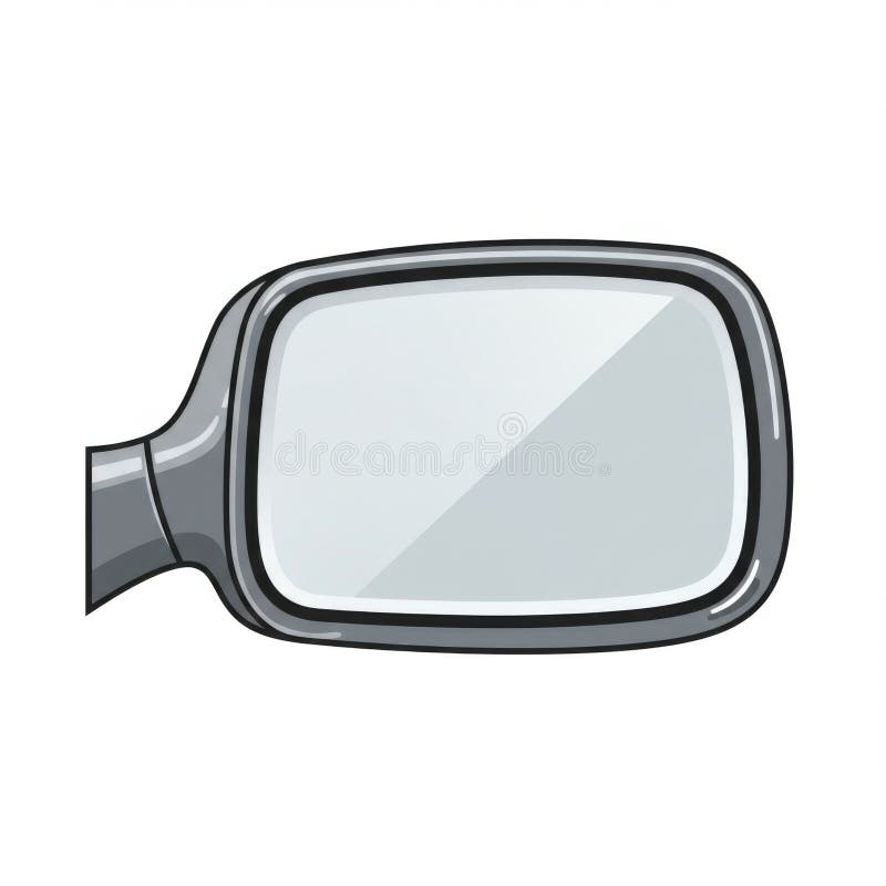 Gray Rectangular Car Side Mirror Illustration Stock Illustration ...