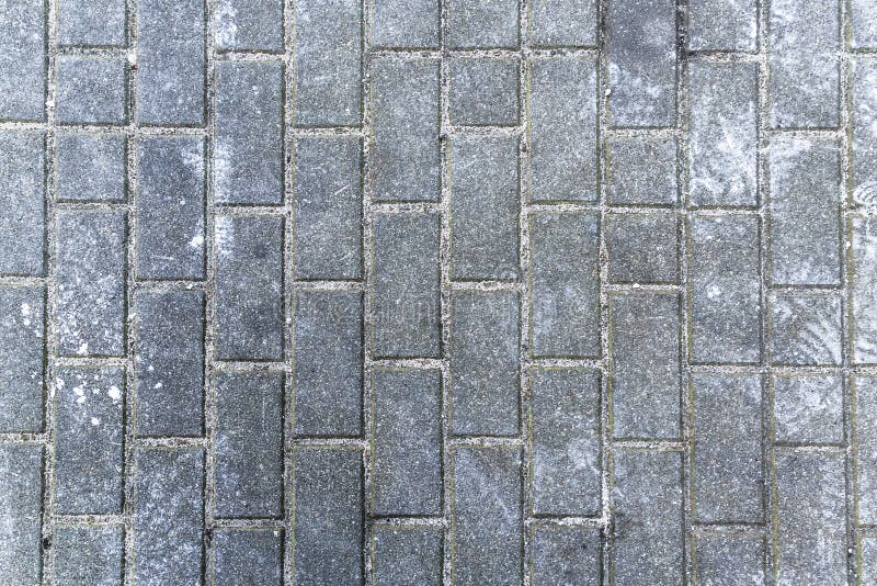Gray Rectangular Paving Slabs with Rounded Edges. Top View Stock Photo ...