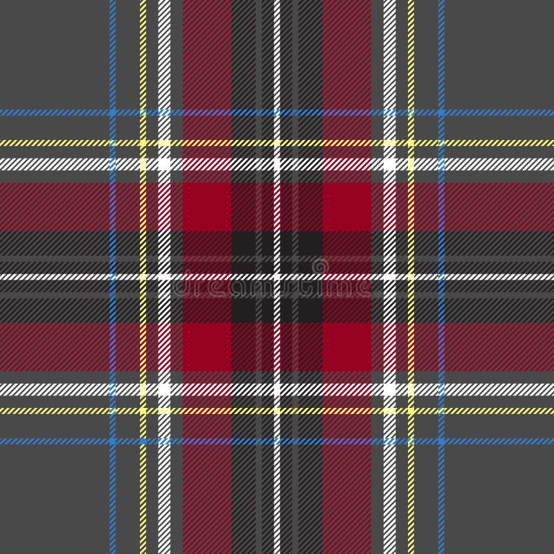 Gray Red Check Plaid Texture Seamless Pattern Stock Vector ...