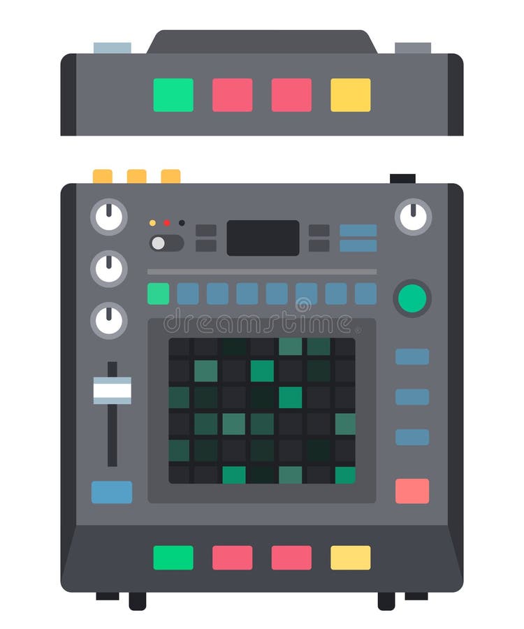 Drum Machine Instrument for Creating Music Musician Vector Icon Flat ...