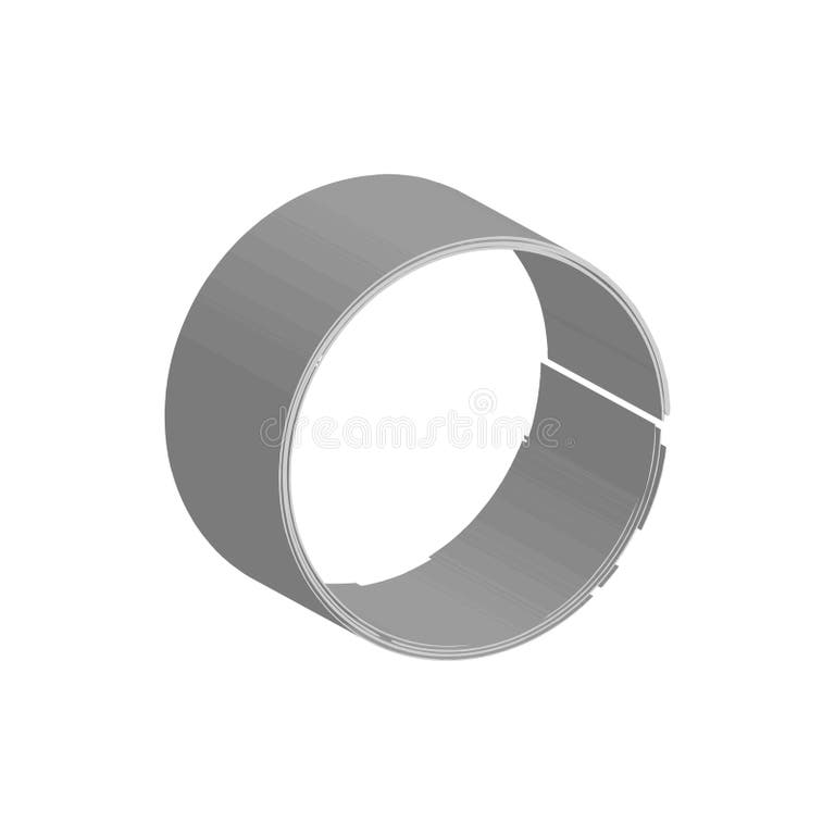 Gray Ring Shape. Circular Vector Element. Smooth Gradient Band. Modern ...