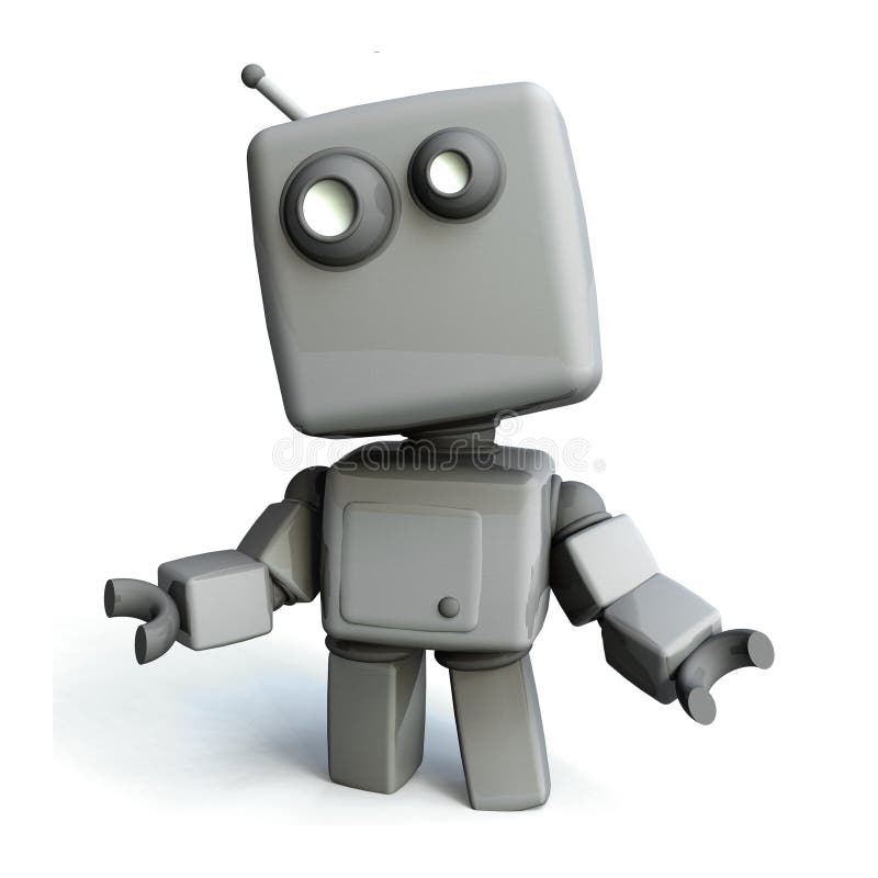 Android Robot with Headphones and Laptop. Isolated. Contains Clipping ...