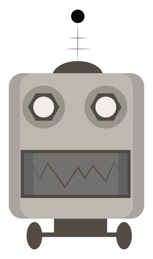 A Robot with Sharp Teeth, Vector or Color Illustration Stock ...