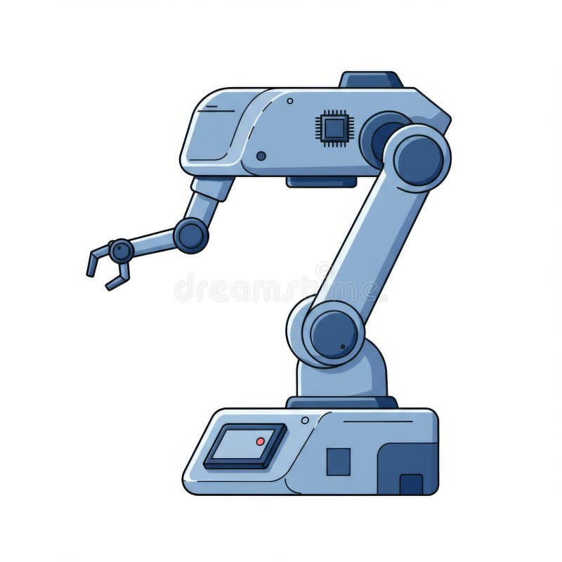Gray Robotic Arm Pixel Art Illustration Stock Illustration ...