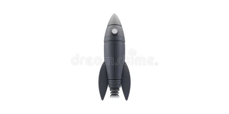 Gray Rocket Icon. Symbol of Space Exploration and Innovation Isolated ...