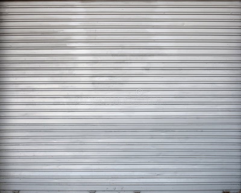Gray Roller Shutter Metal Garage Gate, Texture Stock Image - Image of ...