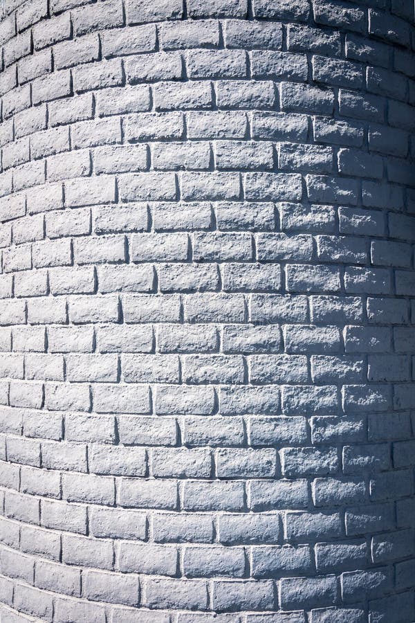 Gray Rounded Turret Wall - Light from Left Side Stock Photo - Image of ...