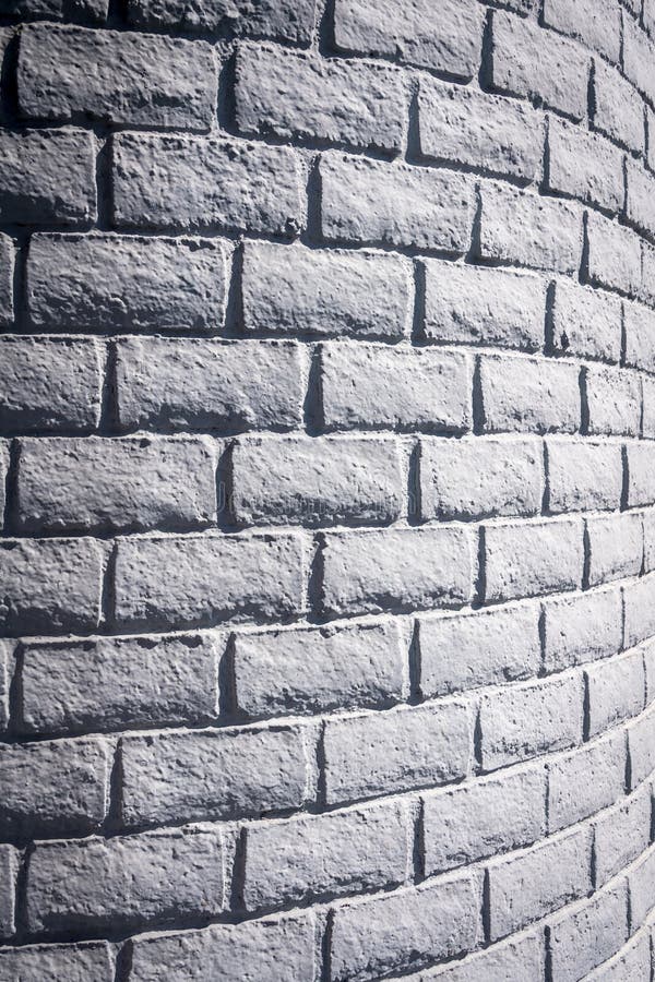 Gray Rounded Turret Wall - Light from Right Side Stock Image - Image of ...