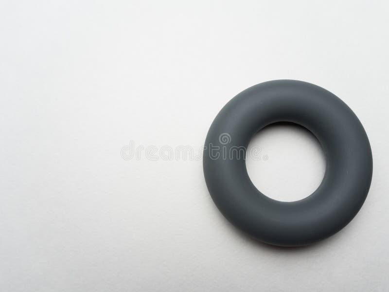 Gray Rubber Round Expander for Forearm on White Background Stock Image ...
