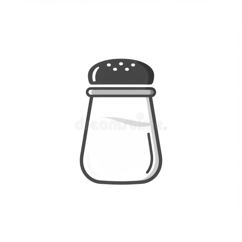 Gray Salt Shaker Illustration on White Background Stock Illustration ...